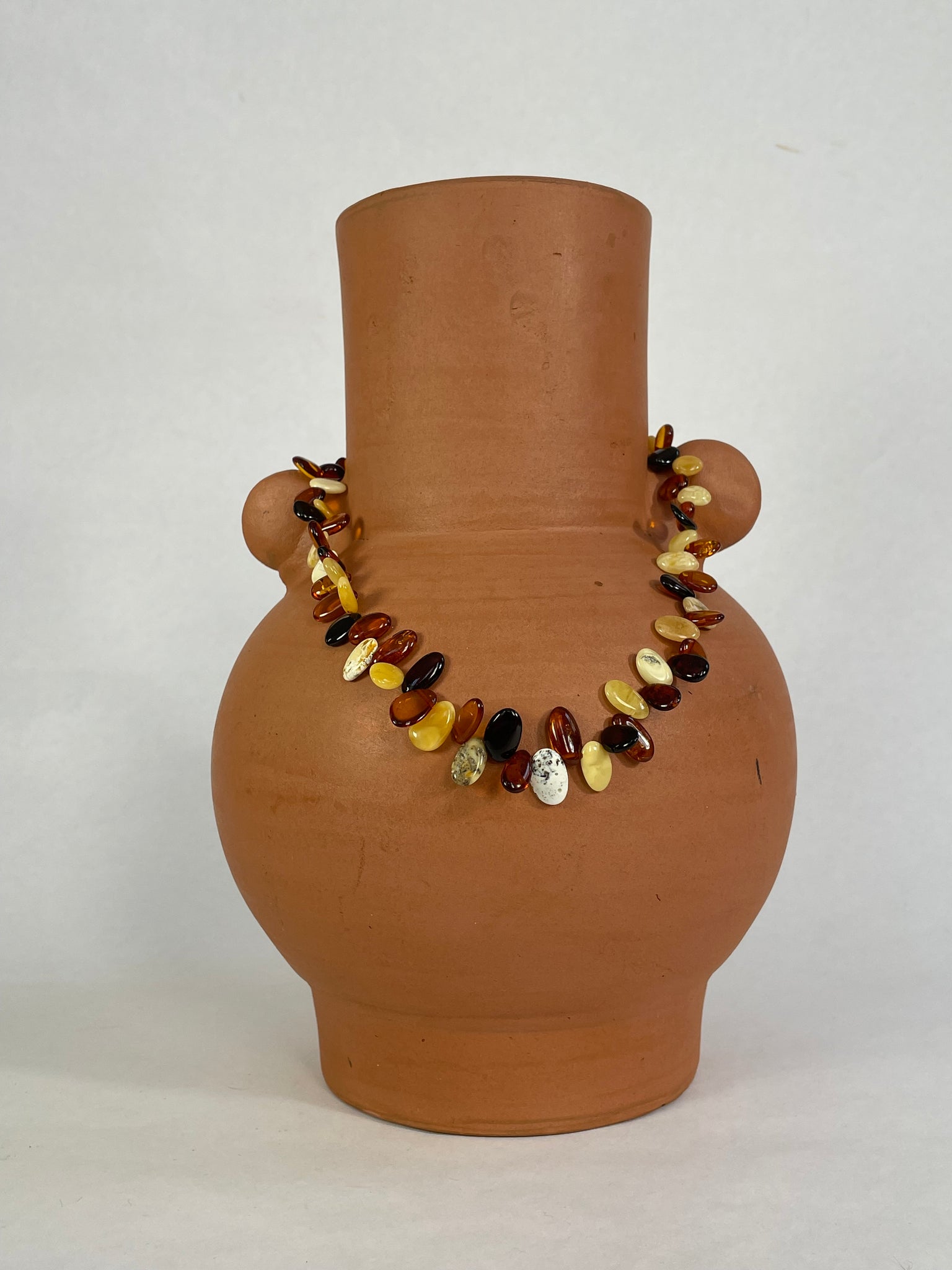 Multi-Color Baltic Amber Leaf Necklace – Blessed Maine Herb Farm