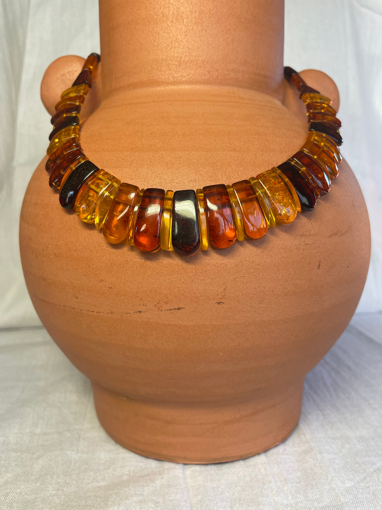 Multi-color Polished Baltic Amber Slab Necklace – Blessed Maine Herb Farm